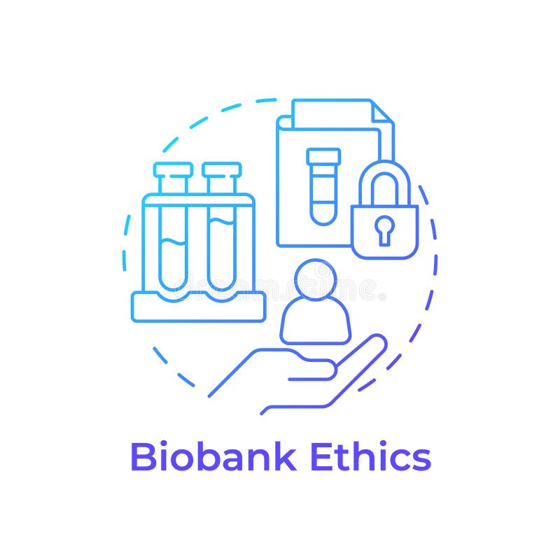 Biobank Ethics Blue Gradient Concept Icon Stock Vector - Illustration ...