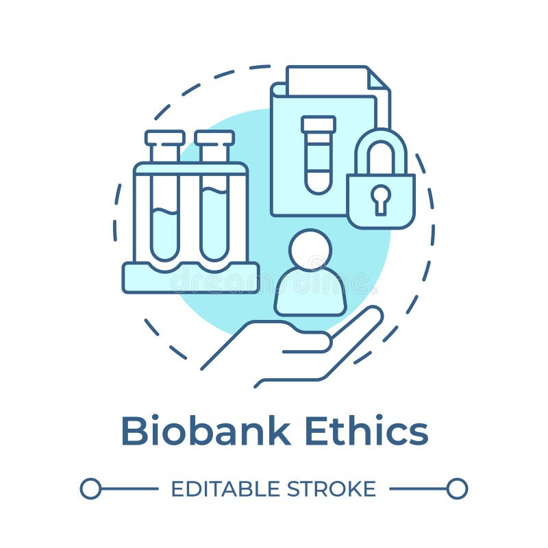 Biobank Ethics Soft Blue Concept Icon Stock Illustration - Illustration ...