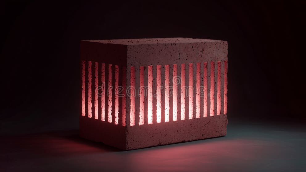 Biocement Bricks with Glowing Lines Showcase Future Eco-friendly ...