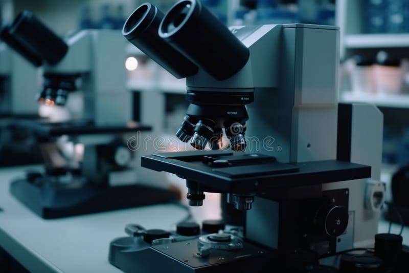 Biochemical Research Group Working with Microscope for Coronavirus ...