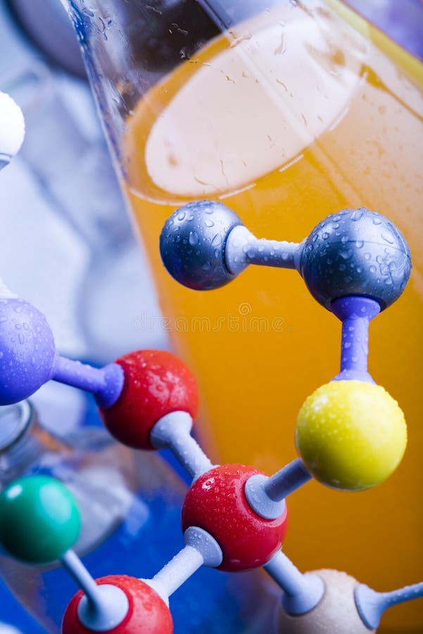 Biochemistry and atom stock image. Image of life, blue - 6291885