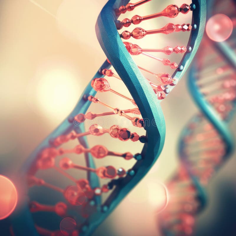 Biochemistry Concept with DNA Molecule. Genetics Information Concept ...