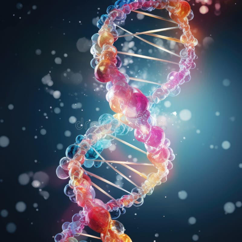 Biochemistry Concept with DNA Molecule. Genetics Information Concept ...