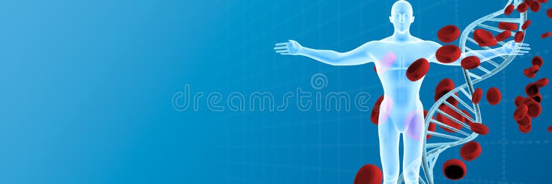 Biochemistry Concept DNA Molecules Structure with Blood and Human Body ...