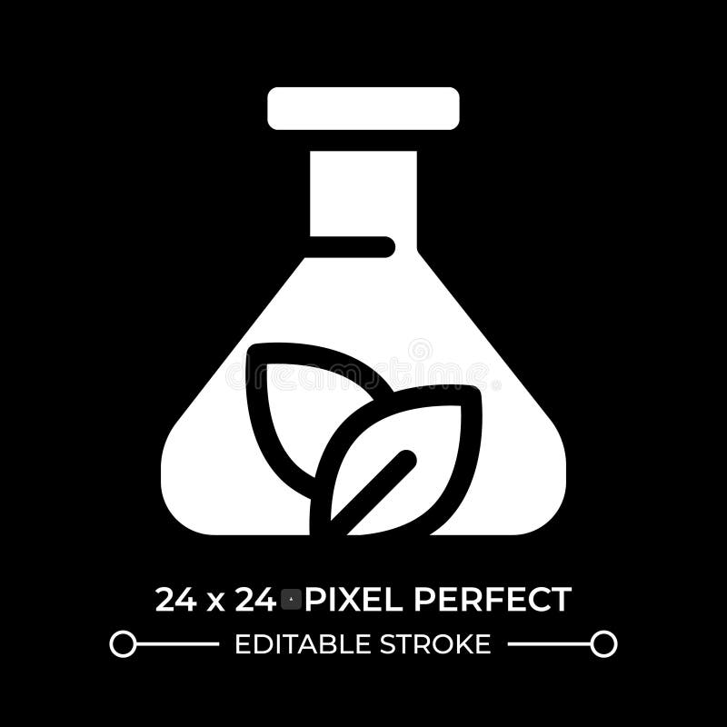 Biochemistry Glyph Ui Icon Isolated on Black Stock Illustration ...