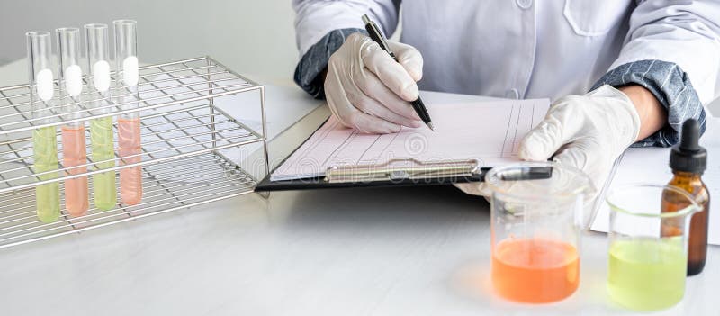 Biochemistry Laboratory Research, Scientist or Medical in Lab Coat ...