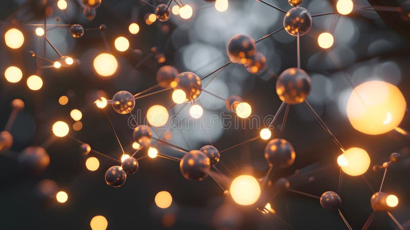 Biochemistry Molecule, Illustration of a Biochemical Molecule. Stock ...