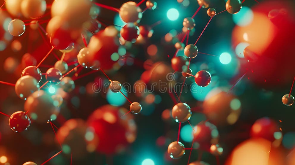 Biochemistry Molecule, Illustration of a Biomolecule Showing. Stock ...