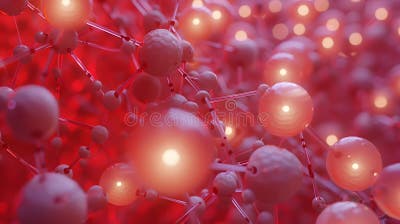 Biochemistry Molecule, Illustration of a Molecular Structure. Stock ...