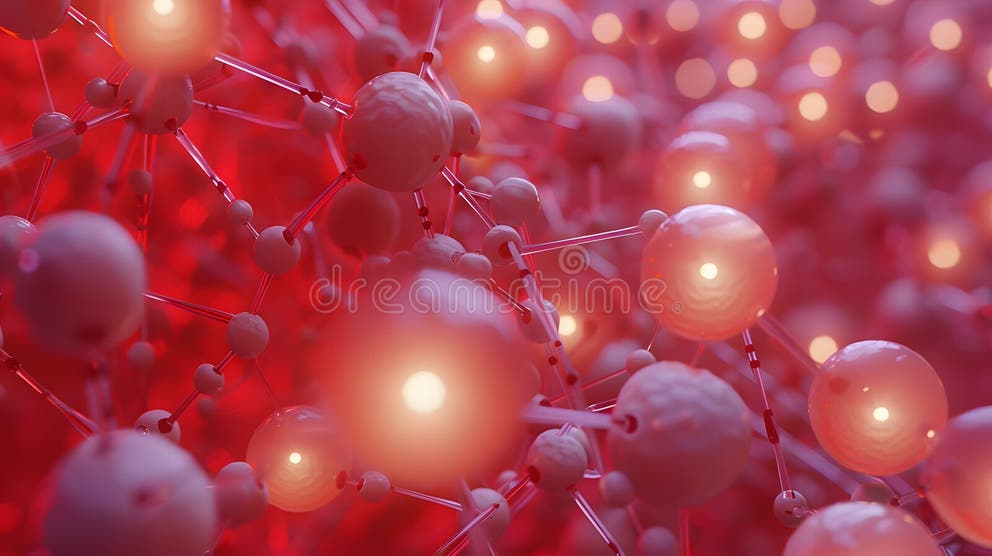 Biochemistry Molecule, Illustration of a Molecular Structure. Stock ...