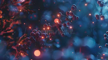 Biochemistry Molecule, Illustration of a Molecular Structure. Stock ...