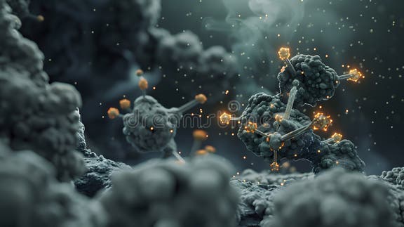 Biochemistry Molecule, Illustration of a Molecular Structure. Stock ...