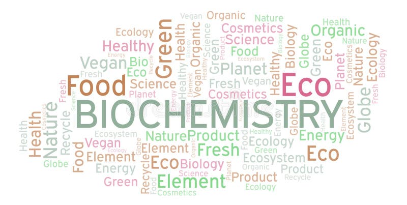 Biochemistry word cloud stock illustration. Illustration of organic ...