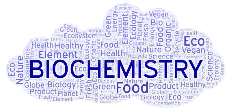 Biochemistry word cloud. stock illustration. Illustration of white ...