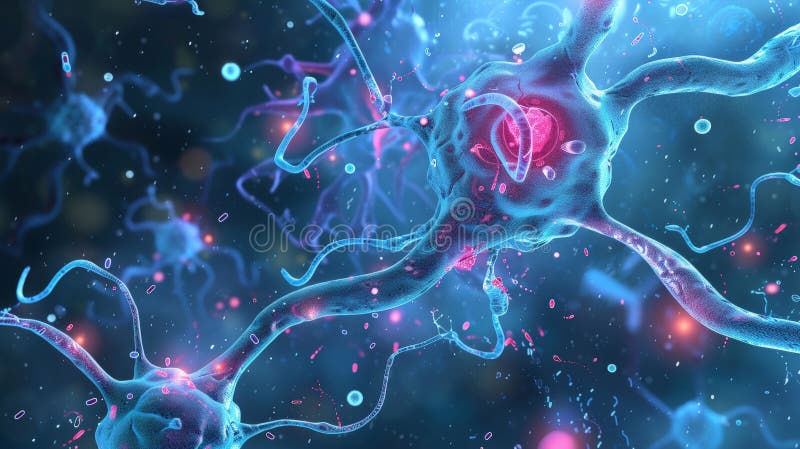 Biocommunicative Nexus: a Visual Symphony of Interconnected Life Stock ...