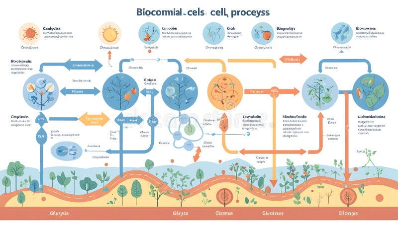 Biocorrmial - Cells, Cell Processes Stock Illustration - Illustration ...