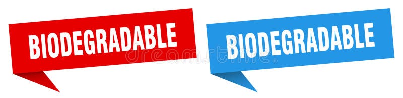 Biodegradable Banner. Biodegradable Speech Bubble Label Set Stock ...