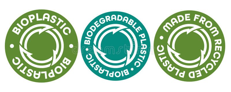 Biodegradable and Recycled Plastic Stock Vector - Illustration of ...