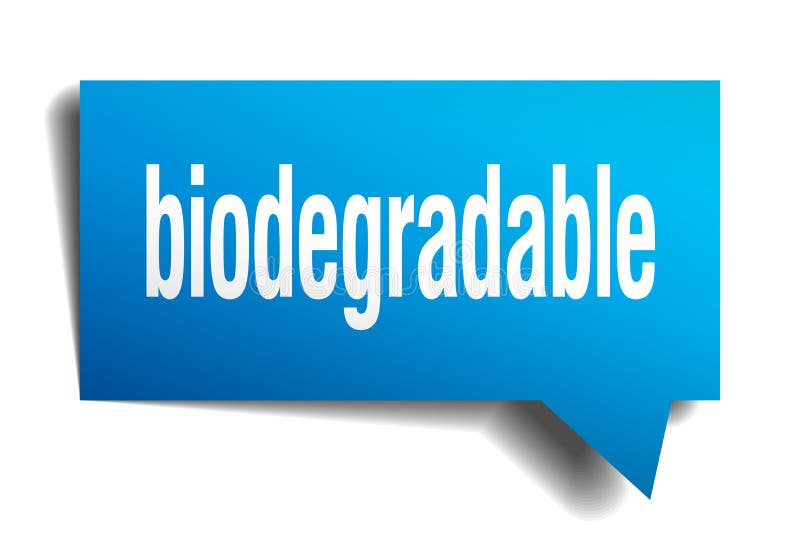 Biodegradable Blue 3d Speech Bubble Stock Vector - Illustration of ...