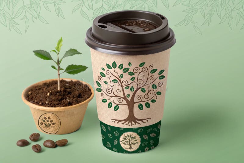 Biodegradable Coffee Cup with Built in Seed Pod for Growing a Tree ...