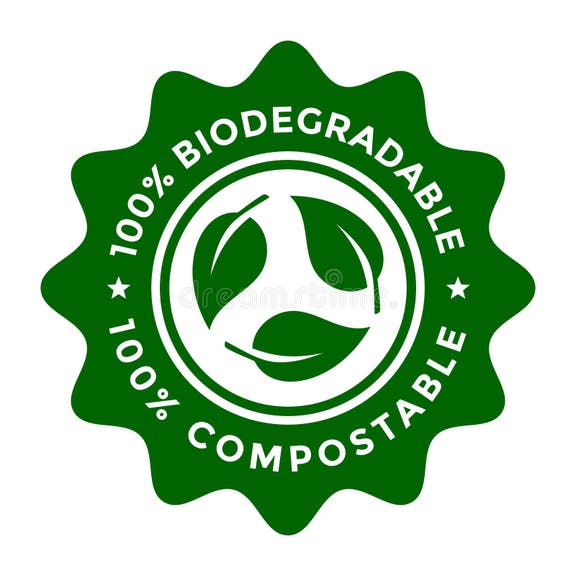 100 Biodegradable and Compostable Vector Badge Template. this Design ...