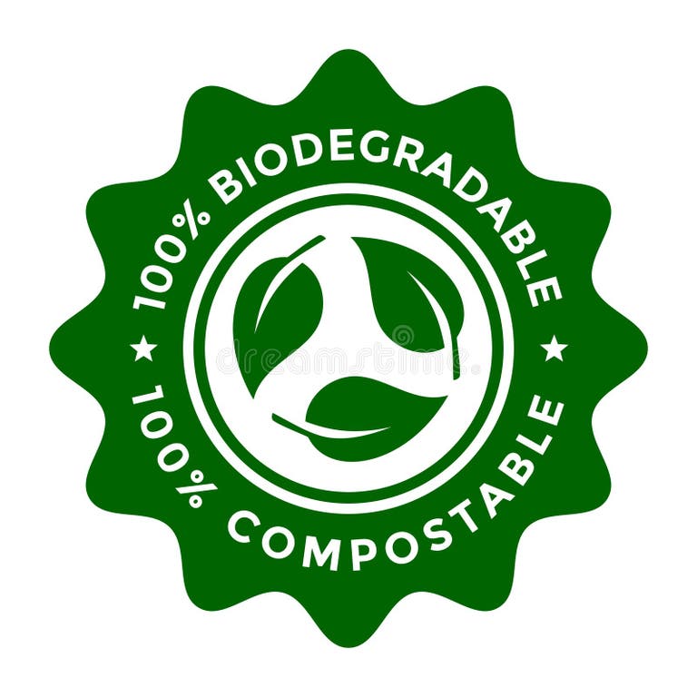 100 Biodegradable and Compostable Vector Badge Template. this Design ...