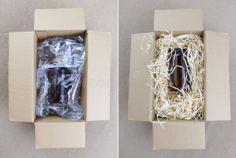 Before and after. Biodegradable Filler in Parcel Packaging Vs Plastic ...