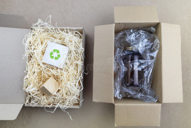 Before and after. Biodegradable Filler in Parcel Packaging Vs Plastic ...