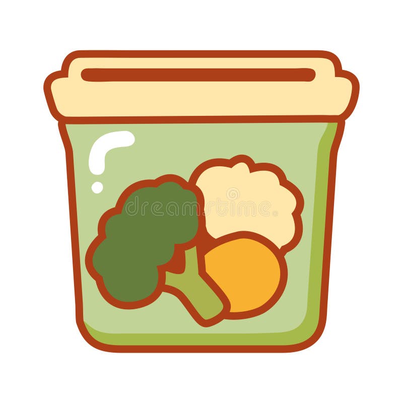 Biodegradable Food Container Icon Stock Vector - Illustration of ...
