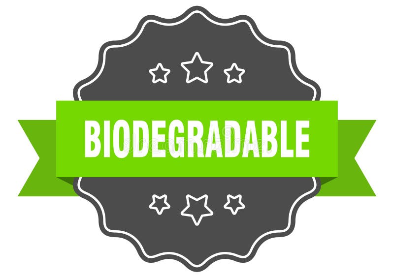 Biodegradable Label. Biodegradable Round Band Sign Stock Vector ...