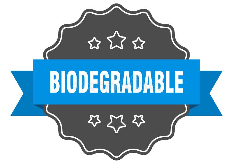 Biodegradable Label. Biodegradable Round Band Sign Stock Vector ...