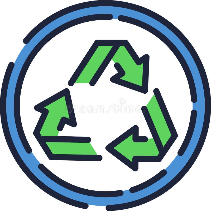 Biodegradable Material Icon Recycle and Bio Symbol Stock Vector ...