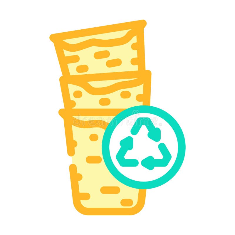 Biodegradable Materials Environmental Color Icon Vector Illustration ...