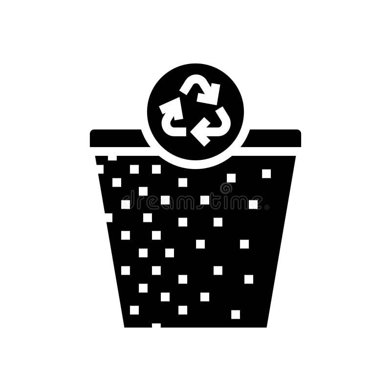 Biodegradable Materials Environmental Glyph Icon Vector Illustration ...