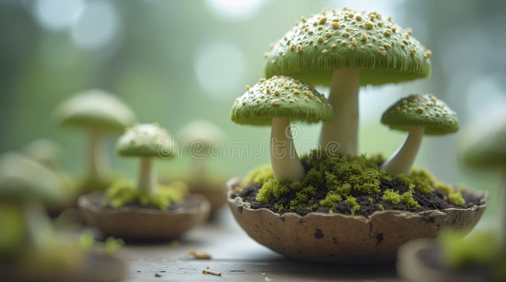Biodegradable Packaging Growing from Mushroom Mycelium, Ai Generated ...