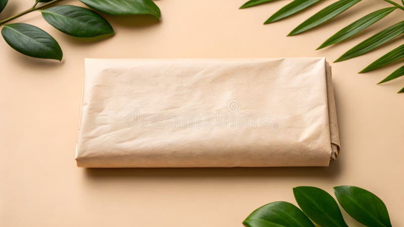 Biodegradable Packaging Biodegradable Packaging with Natural Leaves on ...