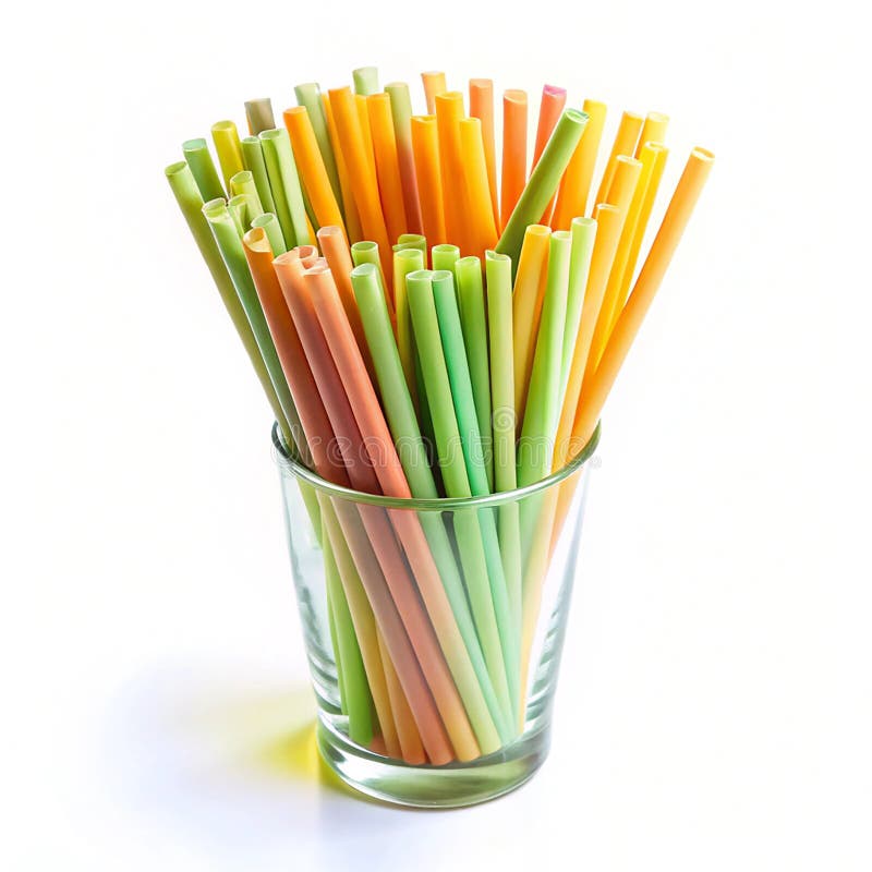 Biodegradable Plastic Straw Set for Eco Friendly Dining Stock ...