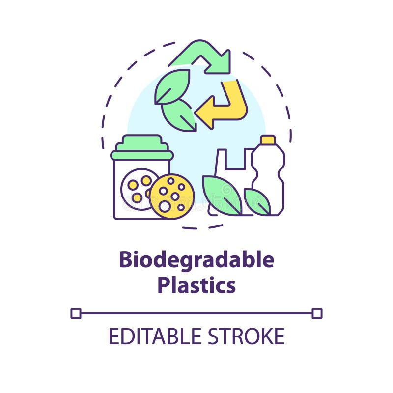 Biodegradable Plastics Multi Color Concept Icon Stock Vector ...