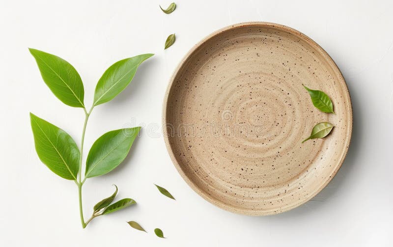 Biodegradable Plate Mockup Isolated on White Background. Compostable ...