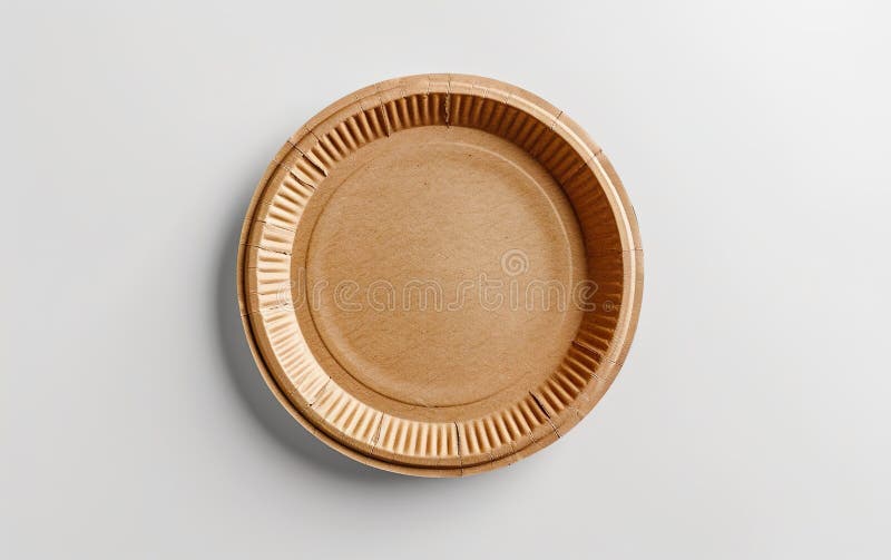 Biodegradable Plate Mockup Isolated on White Background. Compostable ...