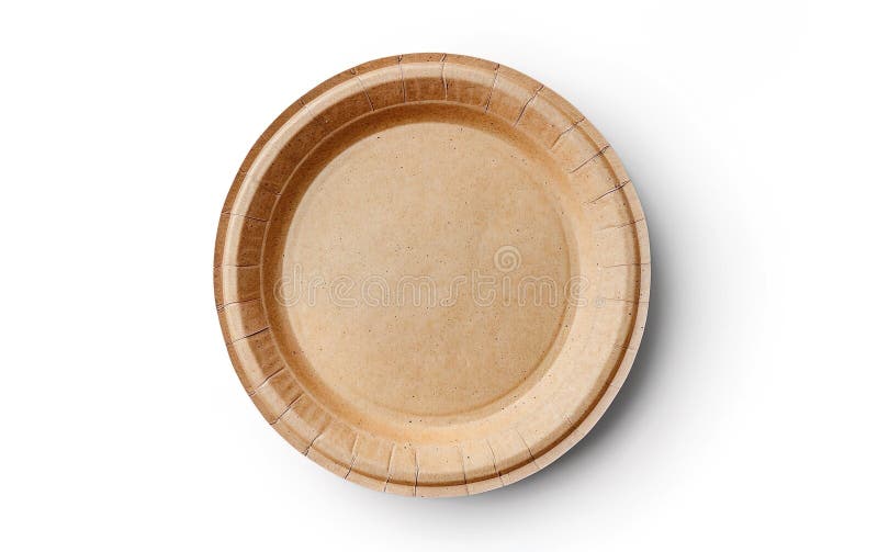 Biodegradable Plate Mockup Isolated on White Background. Compostable ...