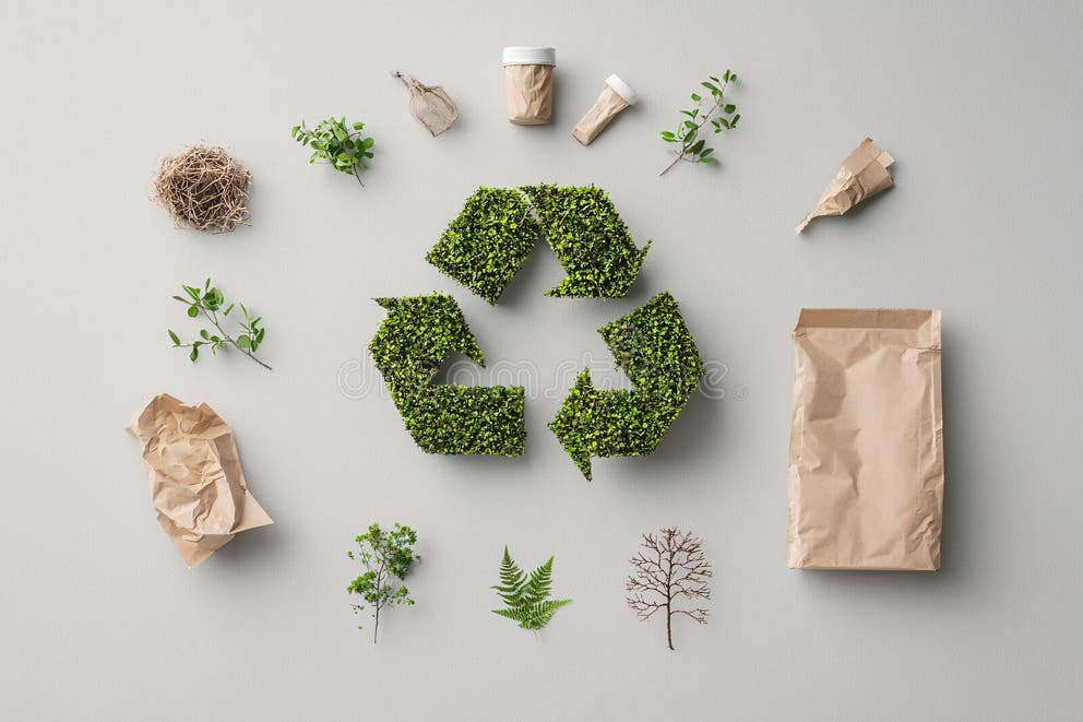 Biodegradable Polymer Packaging Breaking Down Naturally, Emphasizing ...