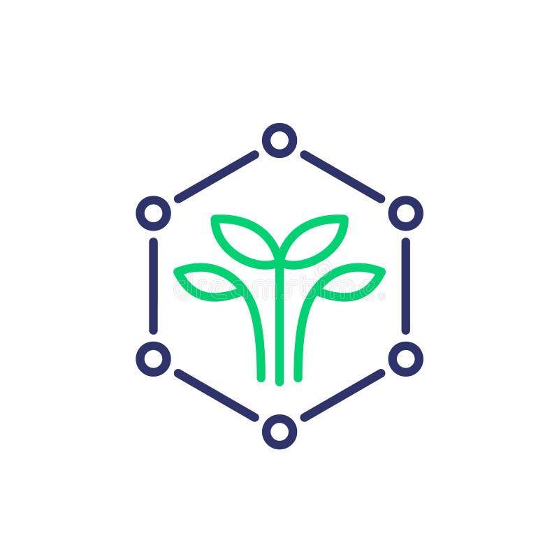 Biodegradable Polymer or Plastic Material Icon Stock Vector ...