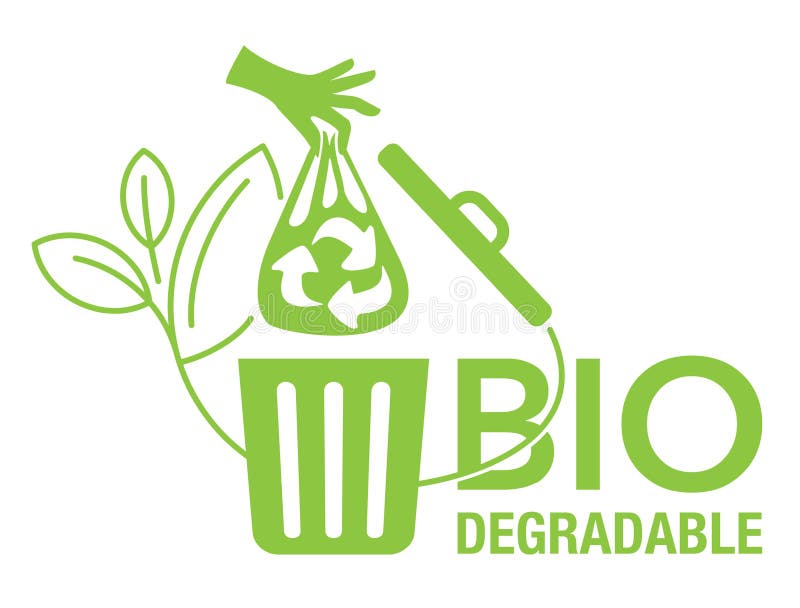Biodegradable Packet Thrown in the Trash Stock Vector - Illustration of ...