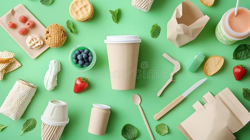 Biodegradable Product Packaging, Symbolizing Eco-friendly Innovation ...