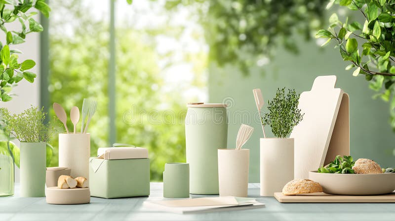 Biodegradable Product Packaging, Symbolizing Eco-friendly Innovation ...