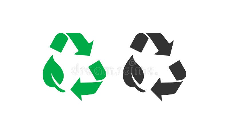 Biodegradable Recyclable Icon Set. Recycling Trash Vector Stock Vector ...
