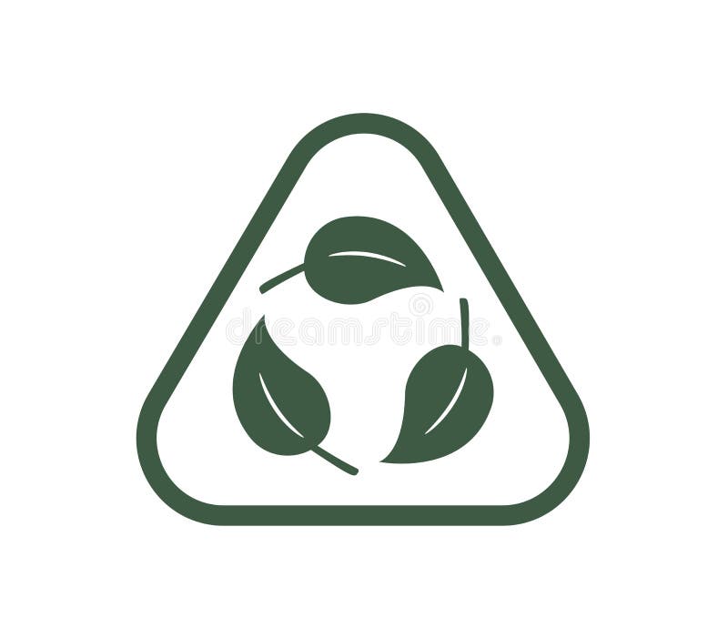 Biodegradable, Plastic Free Icon - Compostable Product Label Stock ...