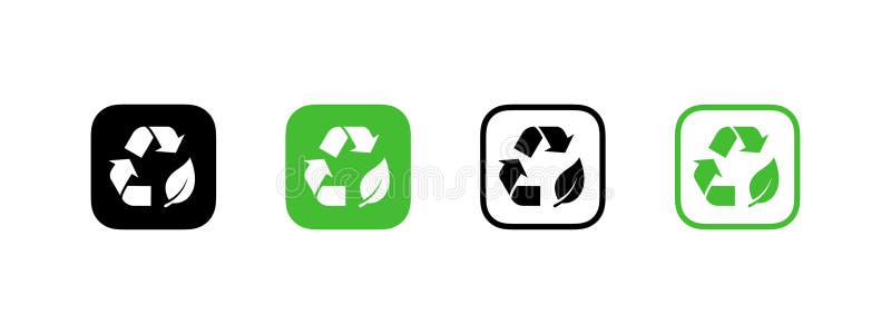 Biodegradable or Recycle. Ecological Succession Icons. Icons of ...