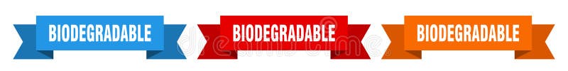 Biodegradable Banner Template. Biodegradable Ribbon Label Stock Vector ...